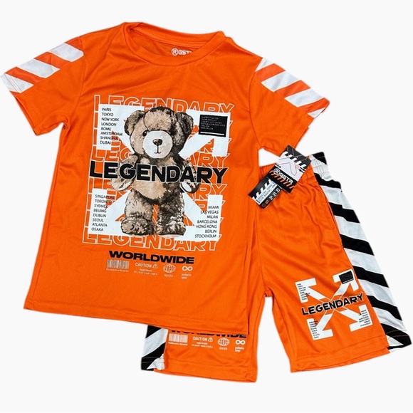 RGSTR | Matching Sets | Rgstr Boys Size 8 Legendary Bear Orange Tshirt ...
